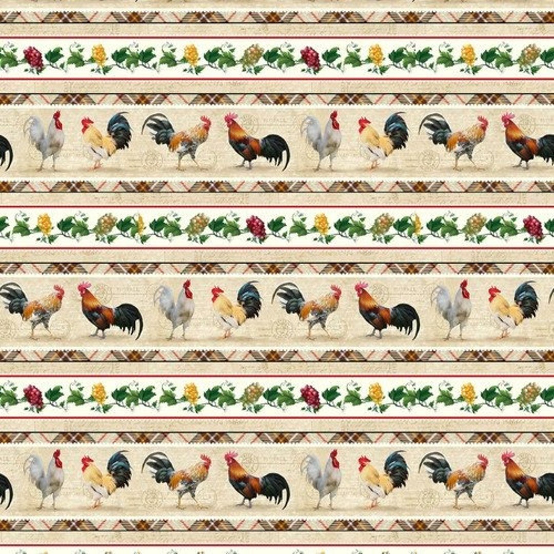 Break of Dawn - Rooster Border Print - Manufacturer Blank Quilting ...