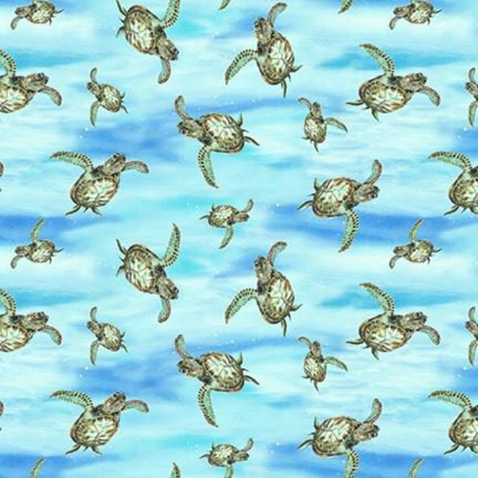 Turtle March Quilt Cotton Fabric Kit 63"x69" Featuring the Turtle March ...