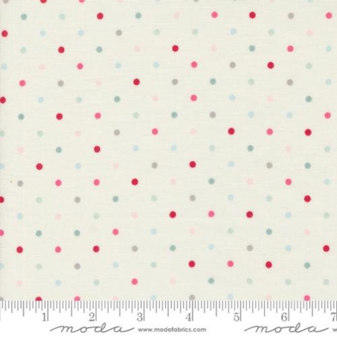 My Summer House in Cream by Bunny Hill Designs-dottie Dot Dots-premium Cotton Mfg by Moda-mfg ...