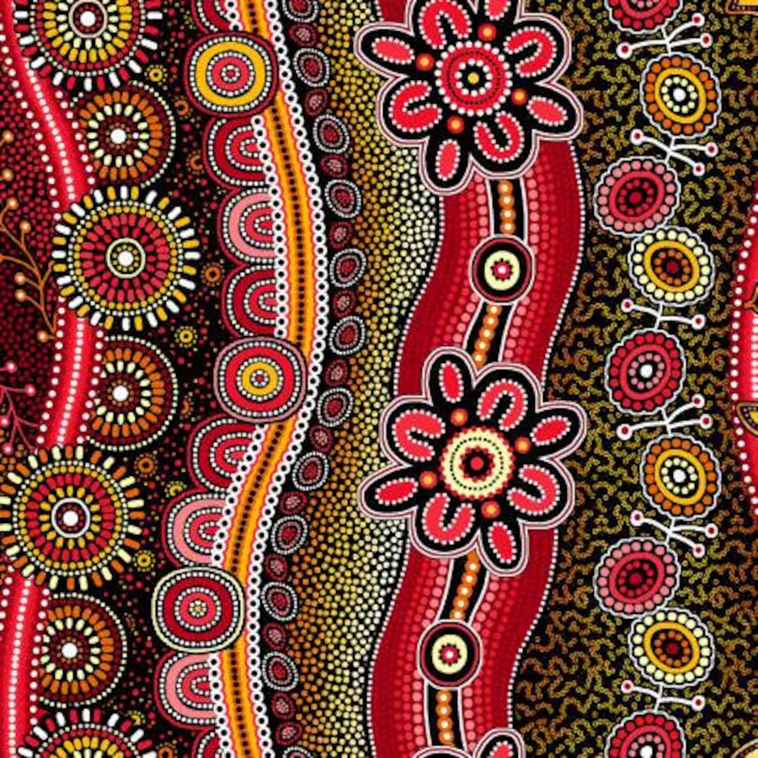Pannotia - Brown Floral Stripe - Premium 100% Cotton Fabric by Oasis ...