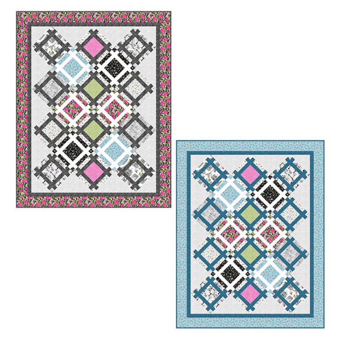 Tile Slide by Pat Syta and Mimi Hollenbaugh Teal Quilt Kit Using From ...