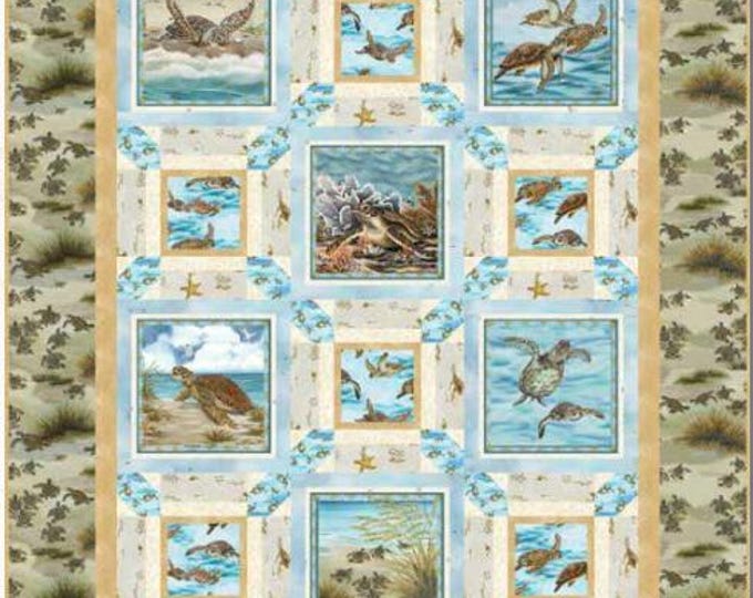 Turtle March Quilt Kit 2 by Lisa Marie Sparling-51x63featuring the ...