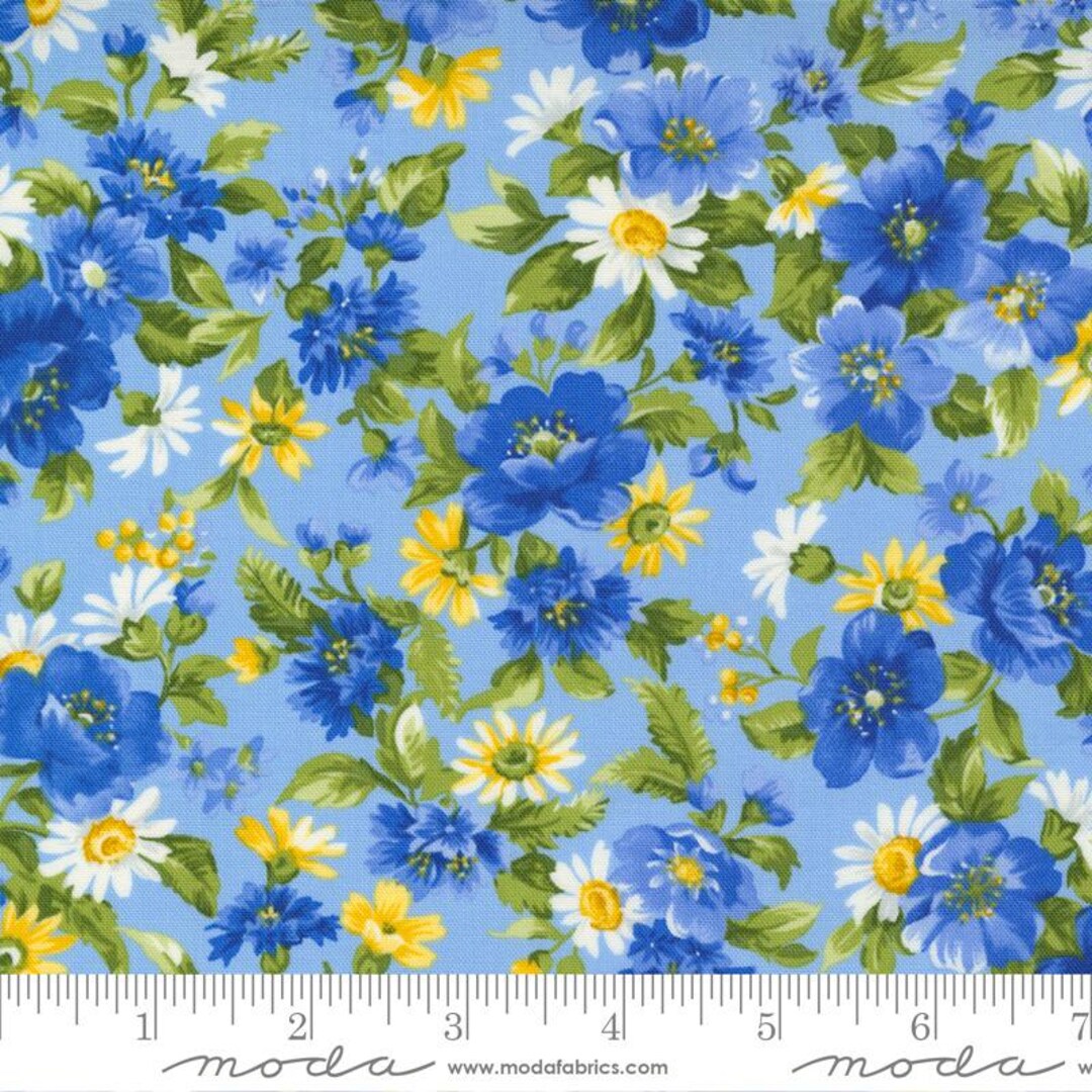 Summer Breeze Sky Multi Premium 100% Cotton Fabric by Moda Item 33611 ...