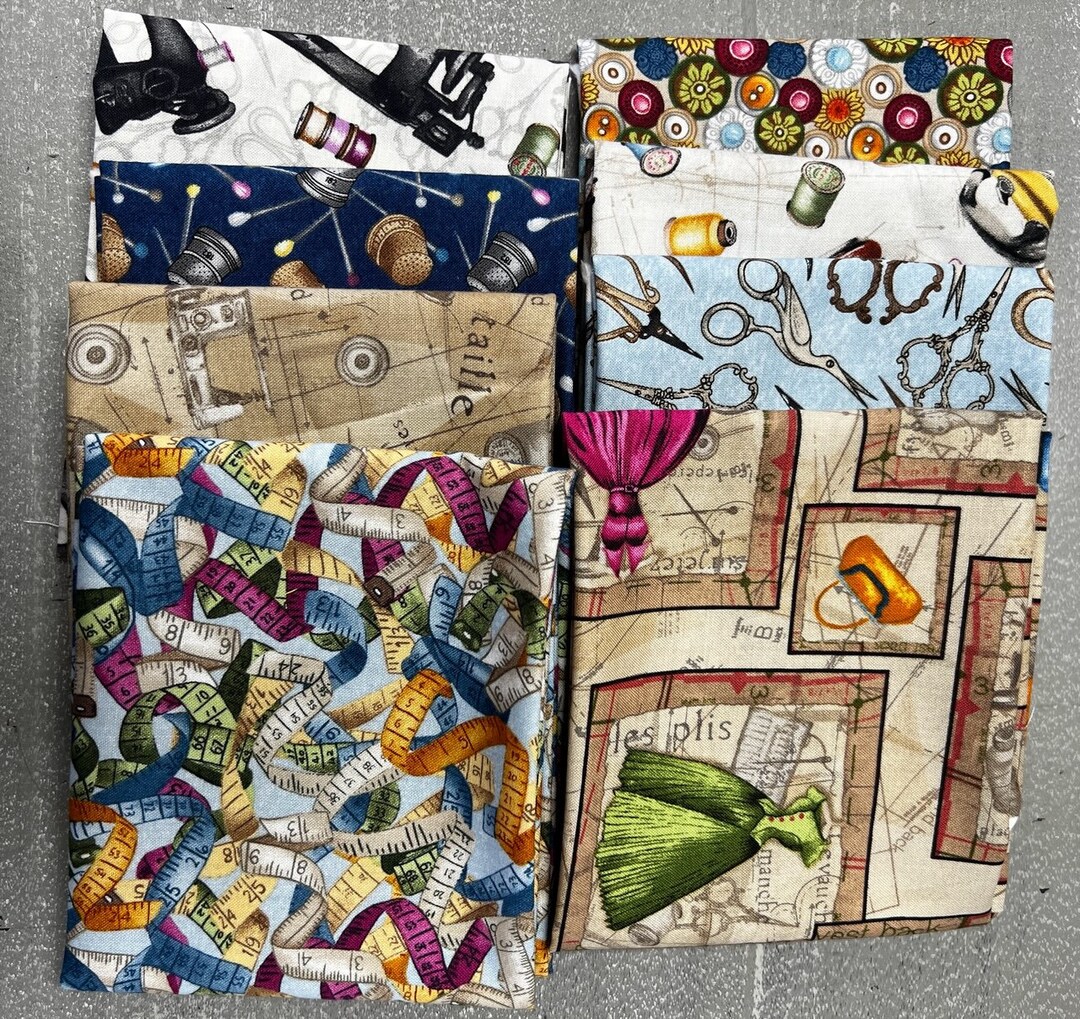 Atelier 8 Fat Quarters Premium Cotton Fabric Bundle From Blank Quilting ...