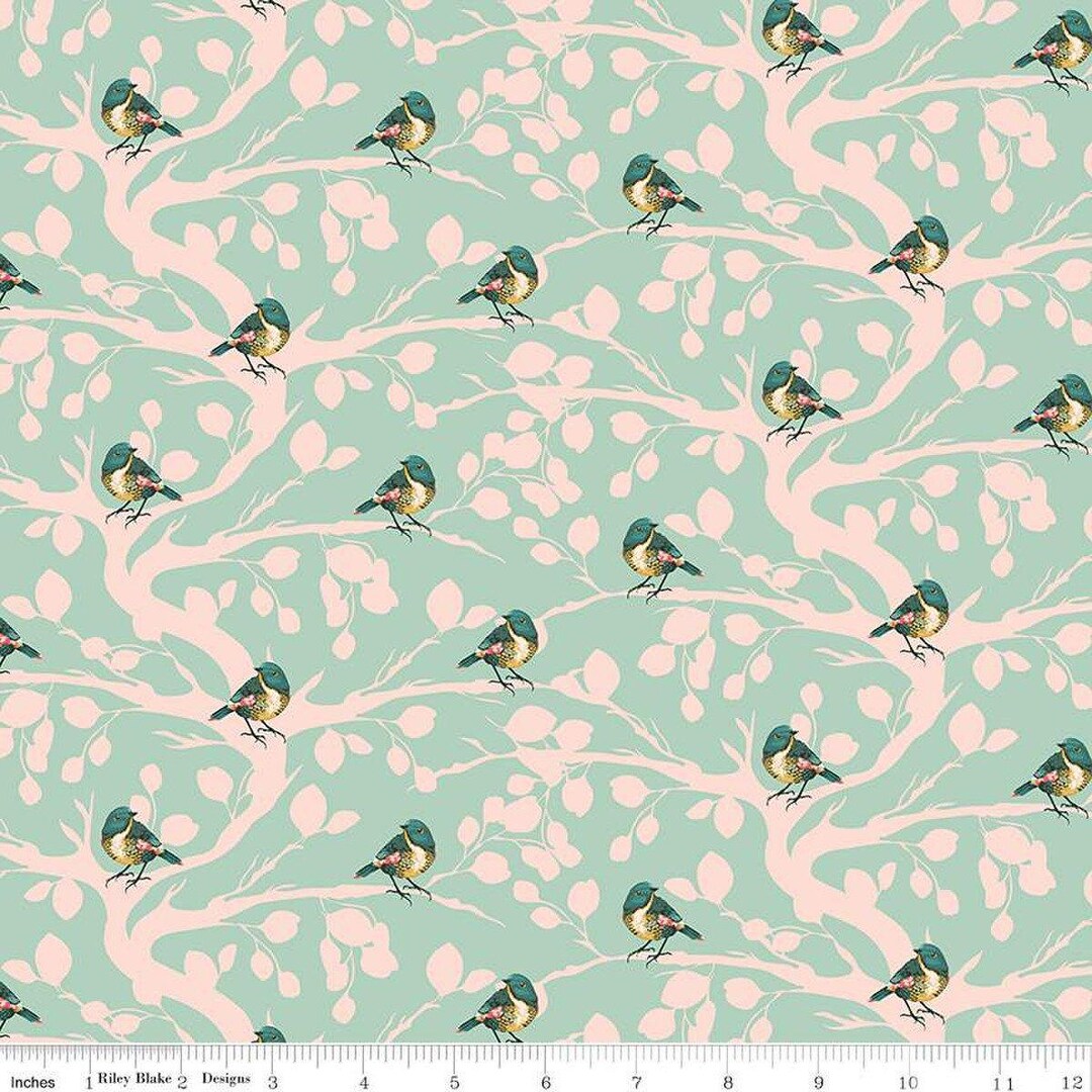 Porch Swing by Ashley Collett-birds and Branches Mint-mfg. Riley Blake ...