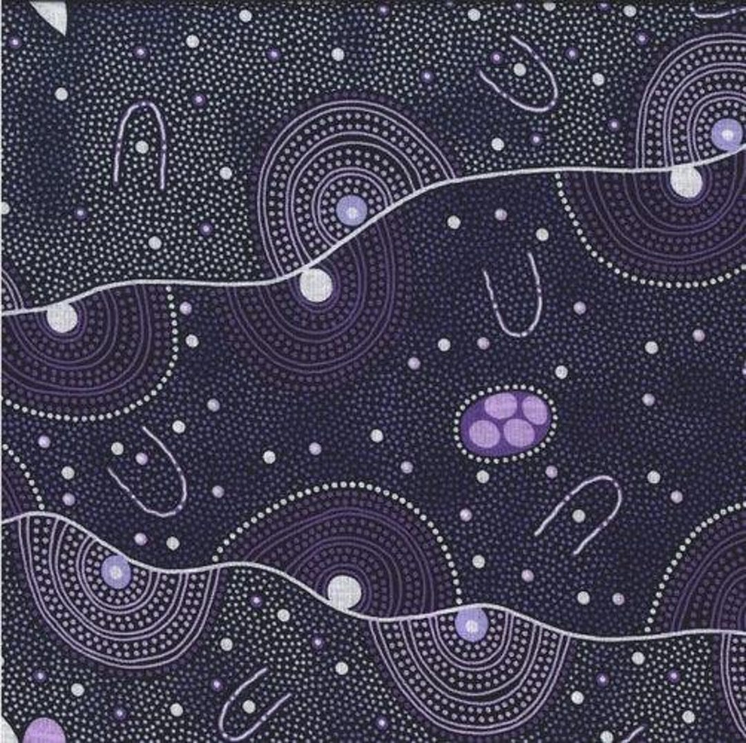 Aboriginal-bush Tucker Dreaming Ink by Tanya Rice-mfg. M&S Textiles-mfg ...