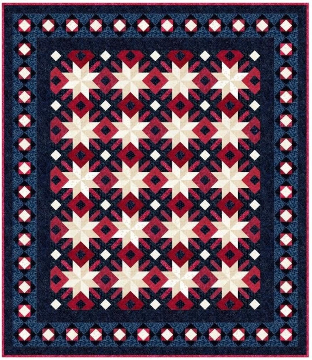 Star Studded Quilt Kit-pattern by Laureen Smith-batiks Fabrics by ...