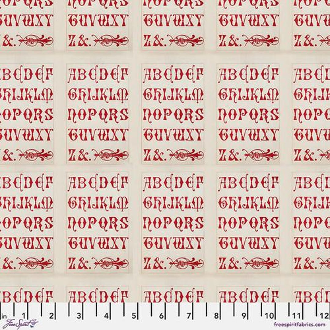 Tim Holtz Typography Red Palette Cotton Fabric From Free Spirit - Etsy