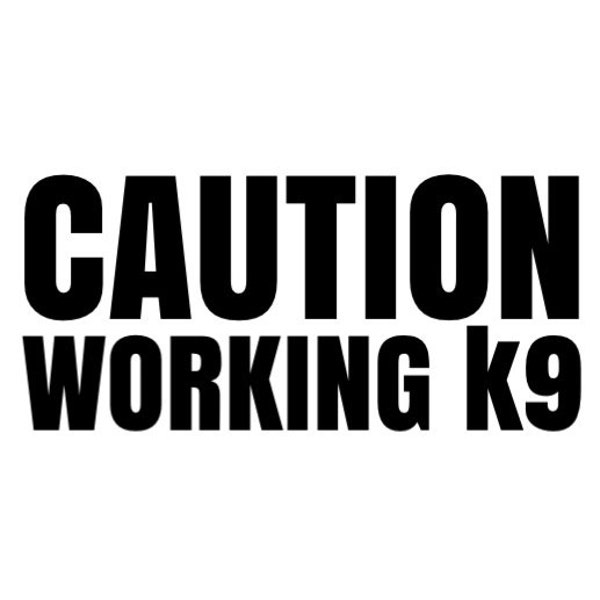 Caution K9 Decal - Etsy