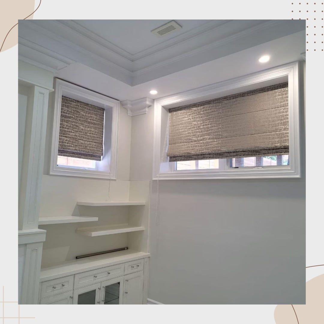 Modern Roman Shade Window Blinds Custom Variety of Colors Blackout or ...