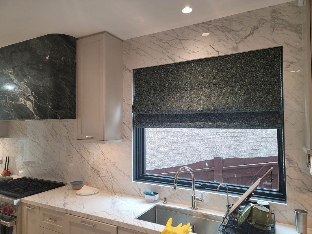 Modern Roman Shade Window Blinds Custom Variety of Colors Blackout or ...
