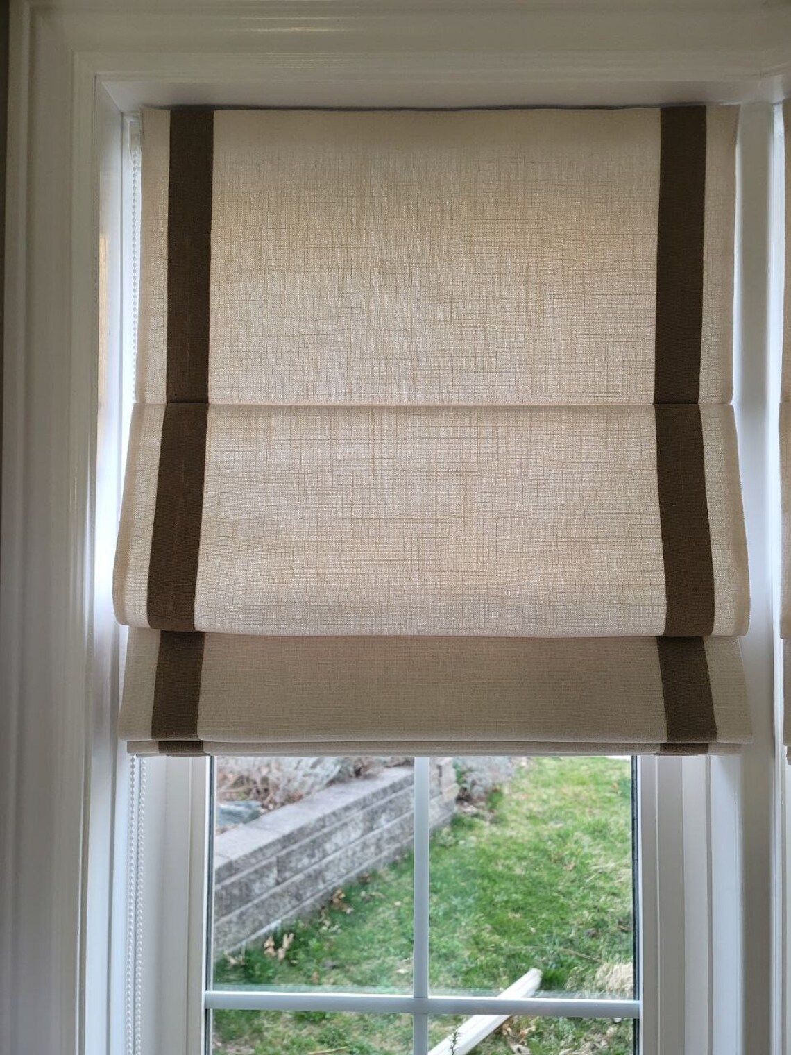 Linen Roman Shade Roman Shade Window Blinds Custom Variety of Colors ...