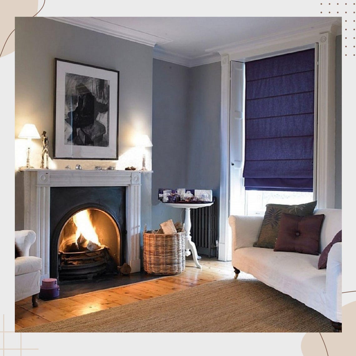 Navy Blue Roman Shade | Roman Shade | Window Blinds | Custom | Variety ...