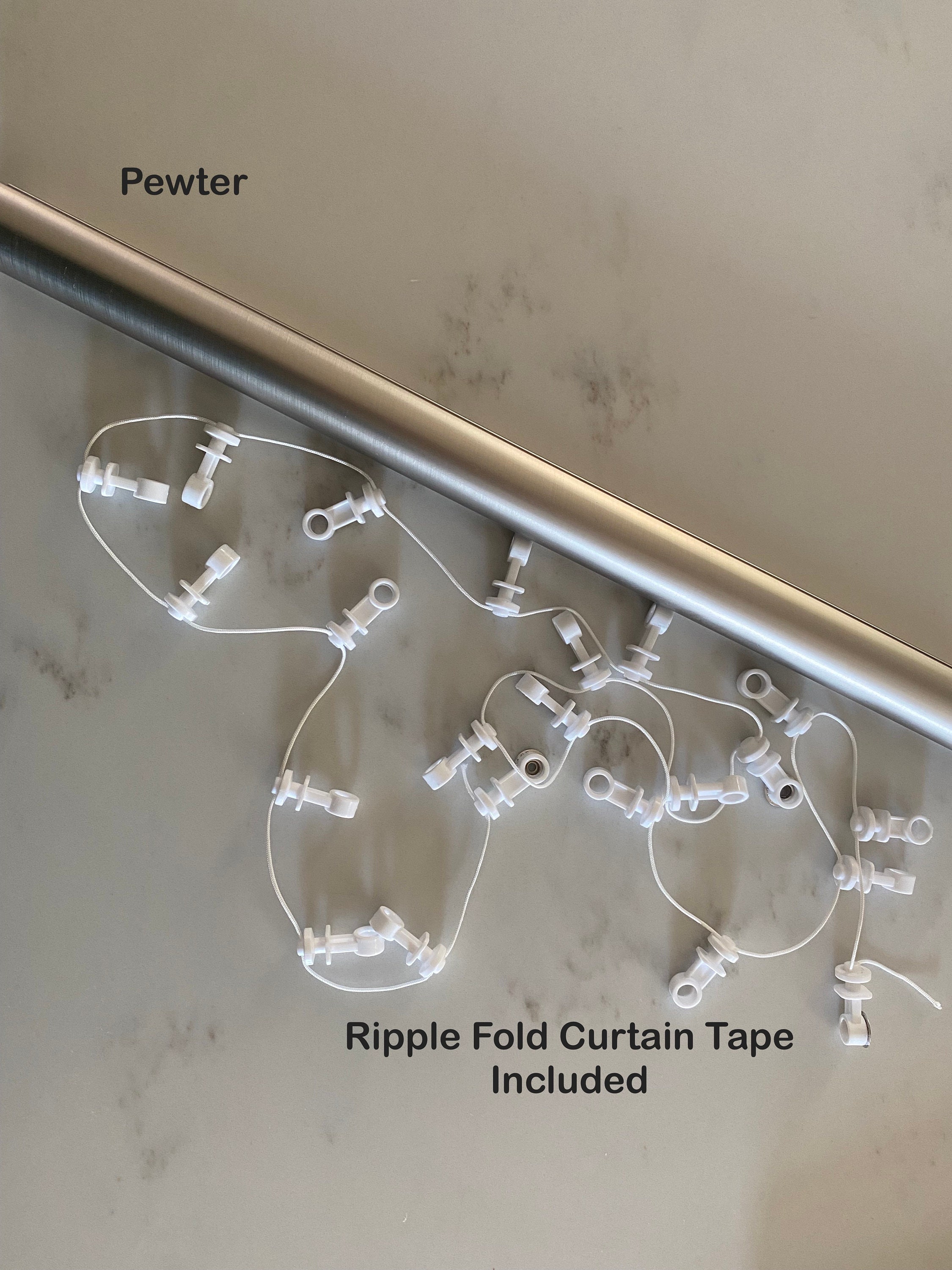 Hardware Only Ripple Fold Channel Rod System Variety of Colors Black ...