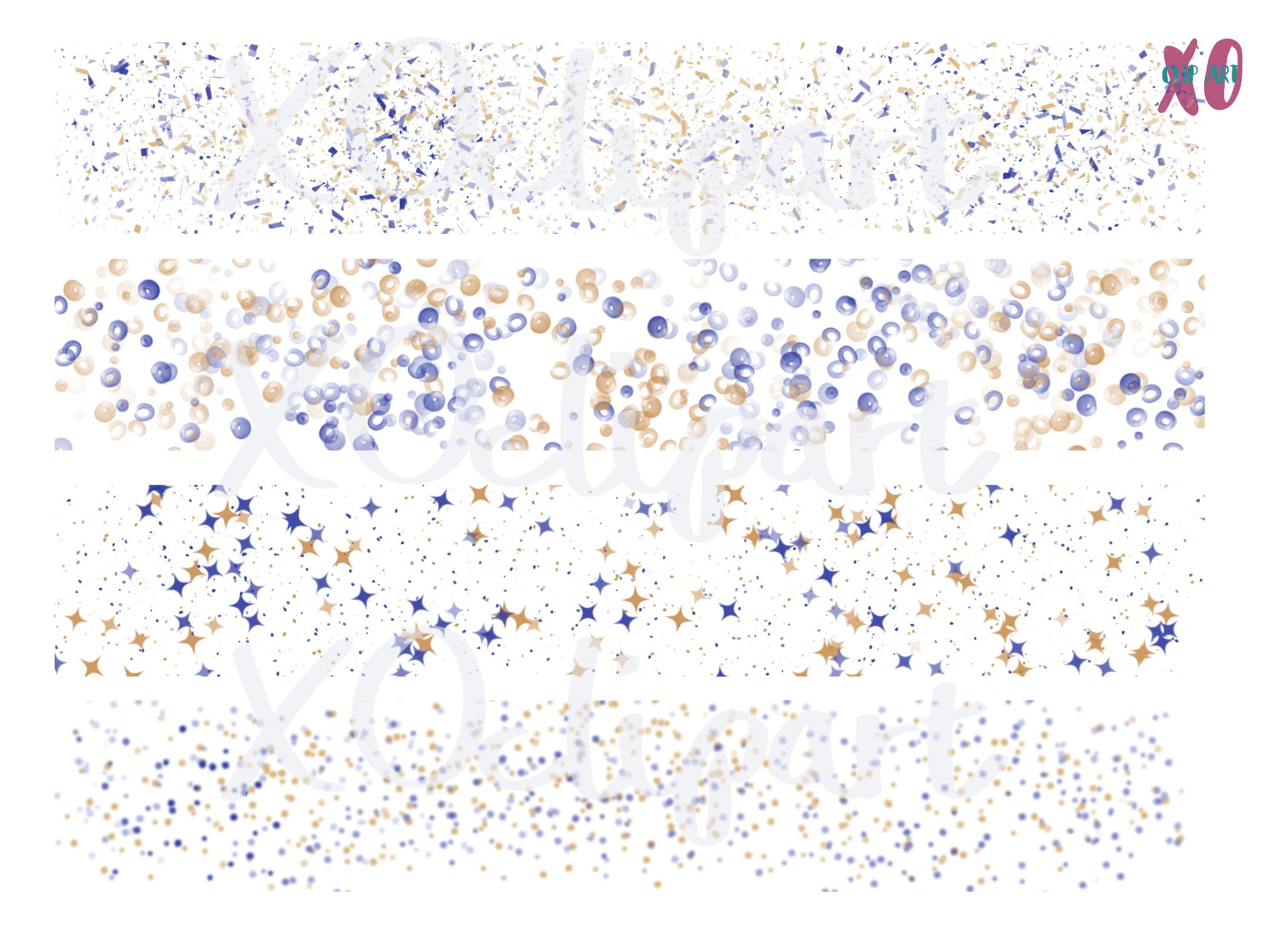 Blue Confetti Clip Art