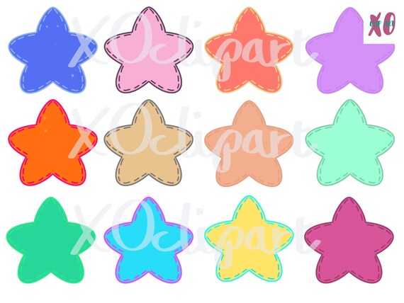 Cute Chubby Stars PNGs Sublimation Clip Art | Etsy