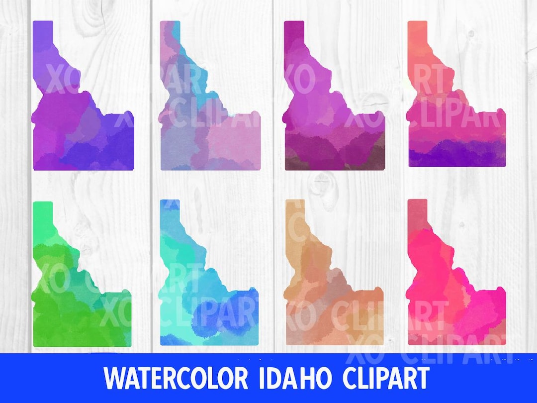 Idaho Watercolor Clip Art Pngs - Etsy