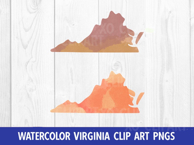 Virginia Watercolor Clip Art Pngs - Etsy