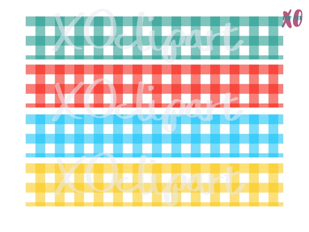 Bundle of 16 Buffalo Check PNG Borders for Graphic Design Crafting ...