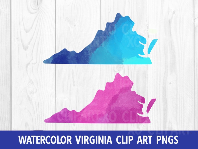 Virginia Watercolor Clip Art Pngs - Etsy