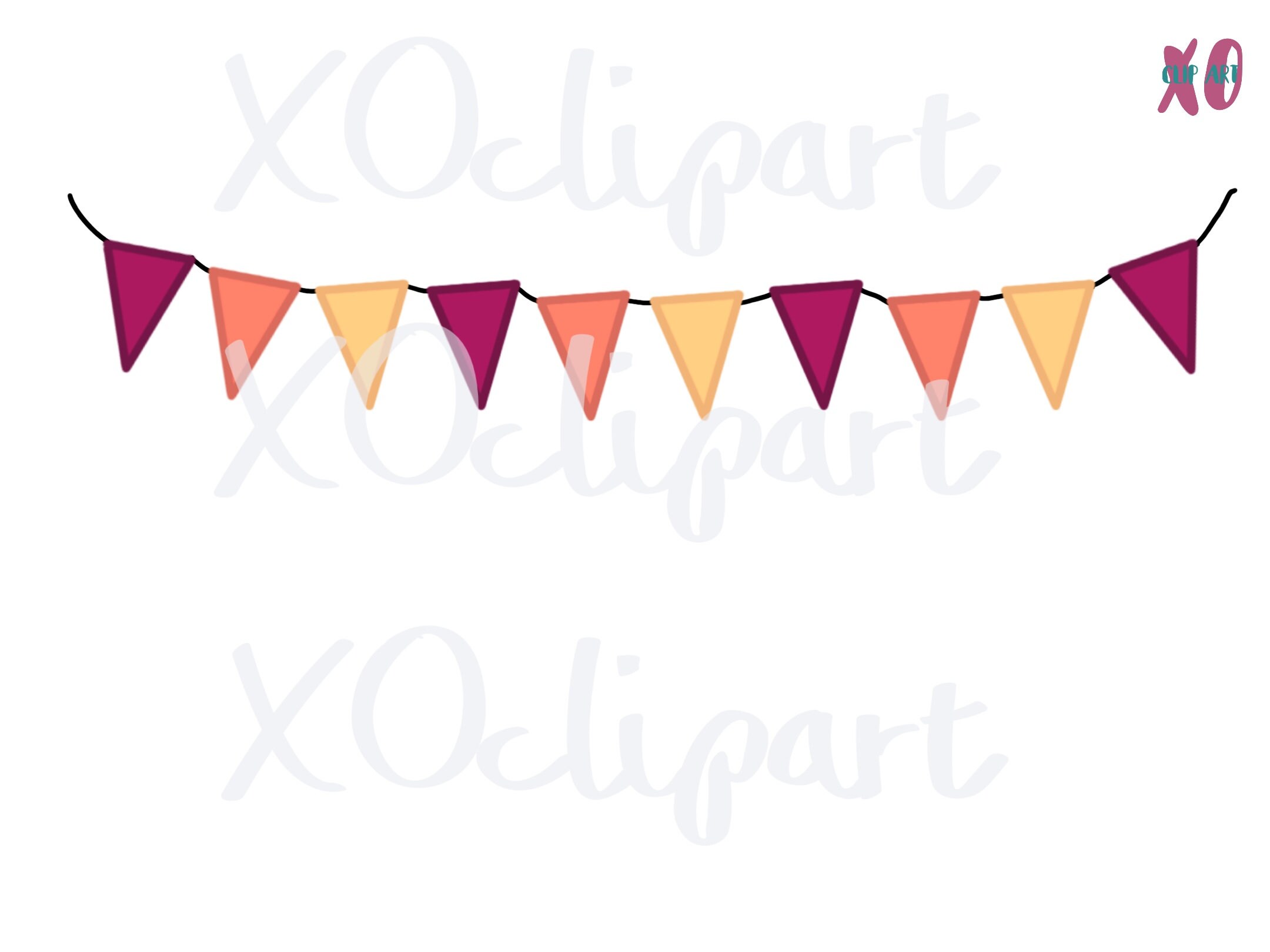 Happy Fall Clip Art Bunting Banner PNG Classroom Digital Planner Crafts ...