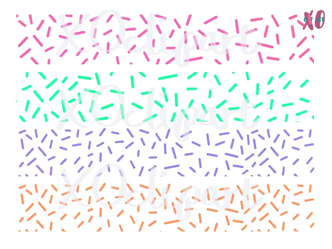 Solid Color Sprinkles Border Pngs - Etsy