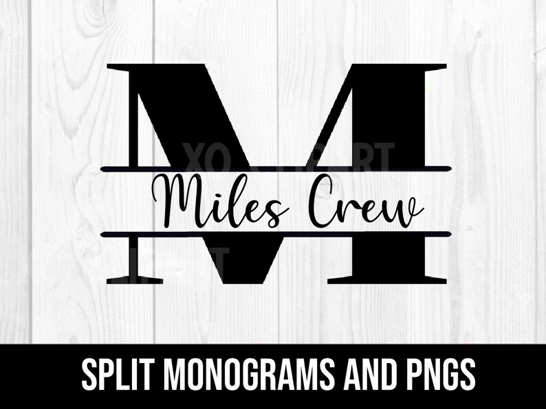 Split Monogram Pngs and Svgs - Etsy