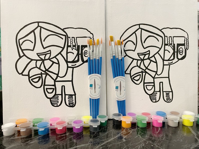 Powerpuff Couple Custom Paint Kit - Etsy