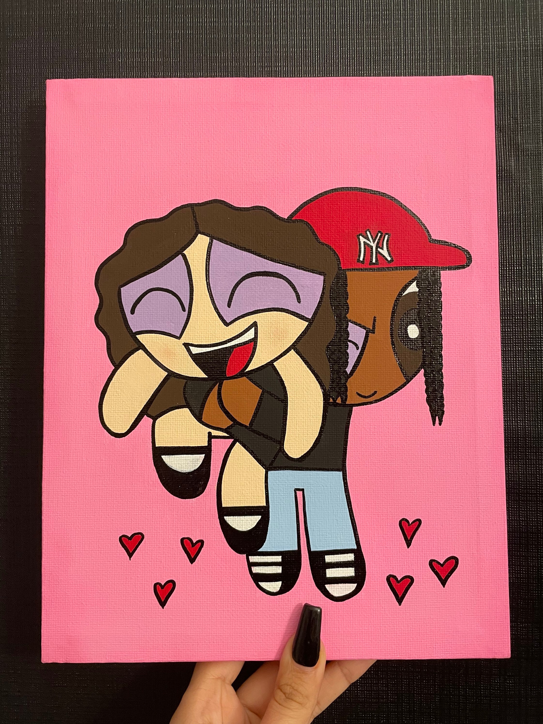 Powerpuff Couple Custom Painting - Etsy