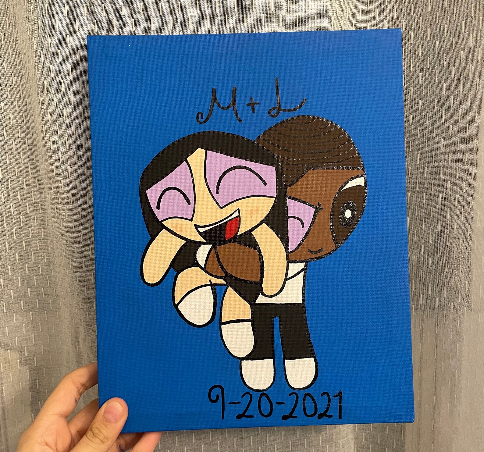 Powerpuff Couple Custom Painting - Etsy