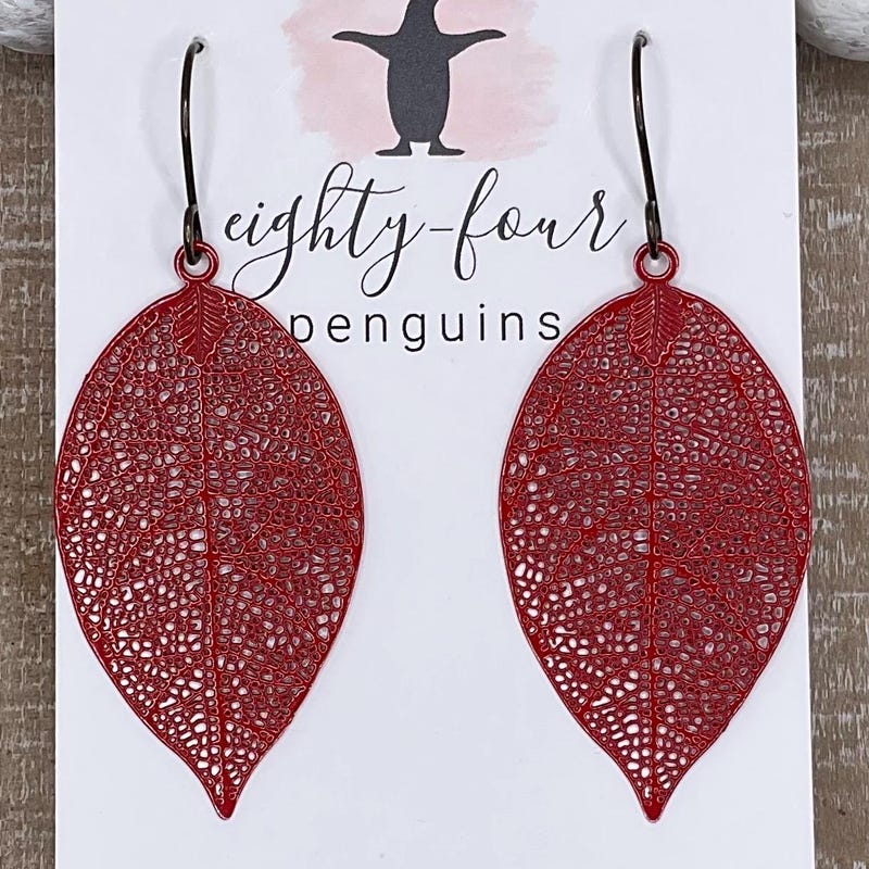 Silver Filagree Red - Etsy