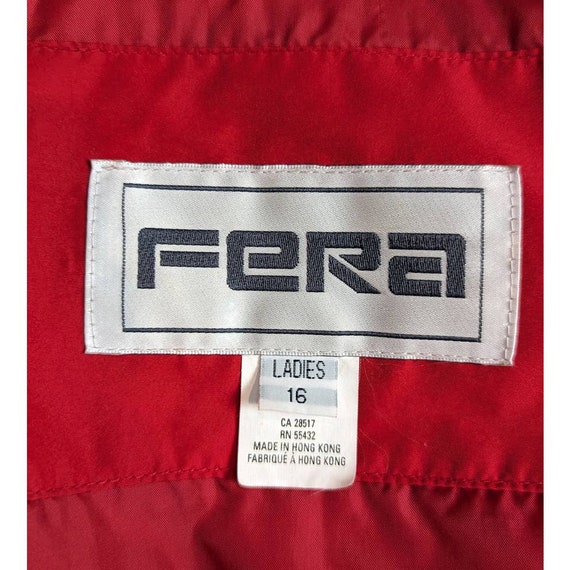 Fera Vintage Anorak Snow Jacket Red and Black Size 16 - Gem