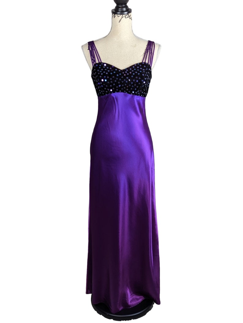 Vintage All That Jazz Strappy Prom Dress Purple and Black Size 7/8 - Etsy