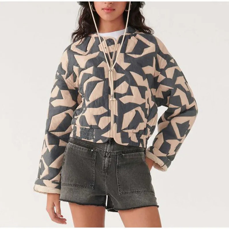 Geometry Quilted Jacket - Etsy