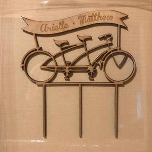 Tandem Bike Wedding Cake Topper - Etsy