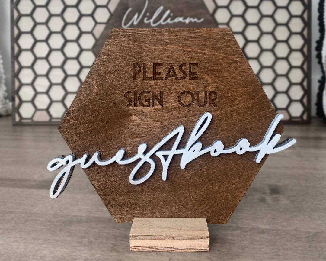 Please Sign Our Guest Book Guestbook Table Sign Wedding Signage - Etsy