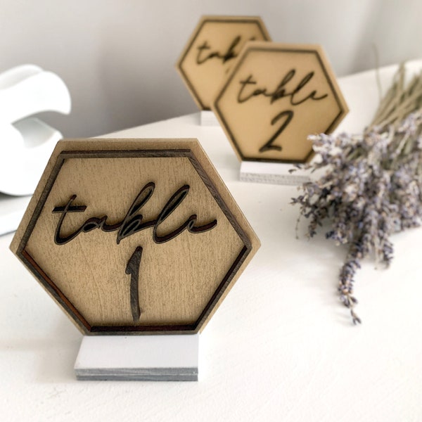 Geometric Table Numbers - Etsy
