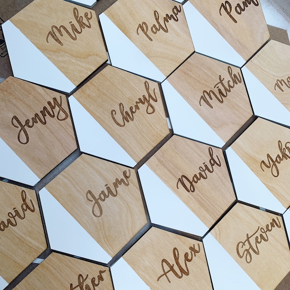 Coasters / Name Tag / Wedding Favor / Seating Chart | Etsy