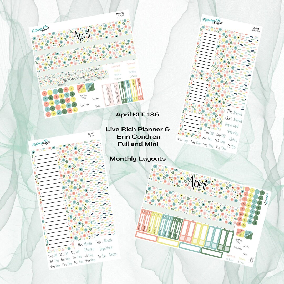 April KIT-136 - Flower Power - Monthly Kit - Etsy