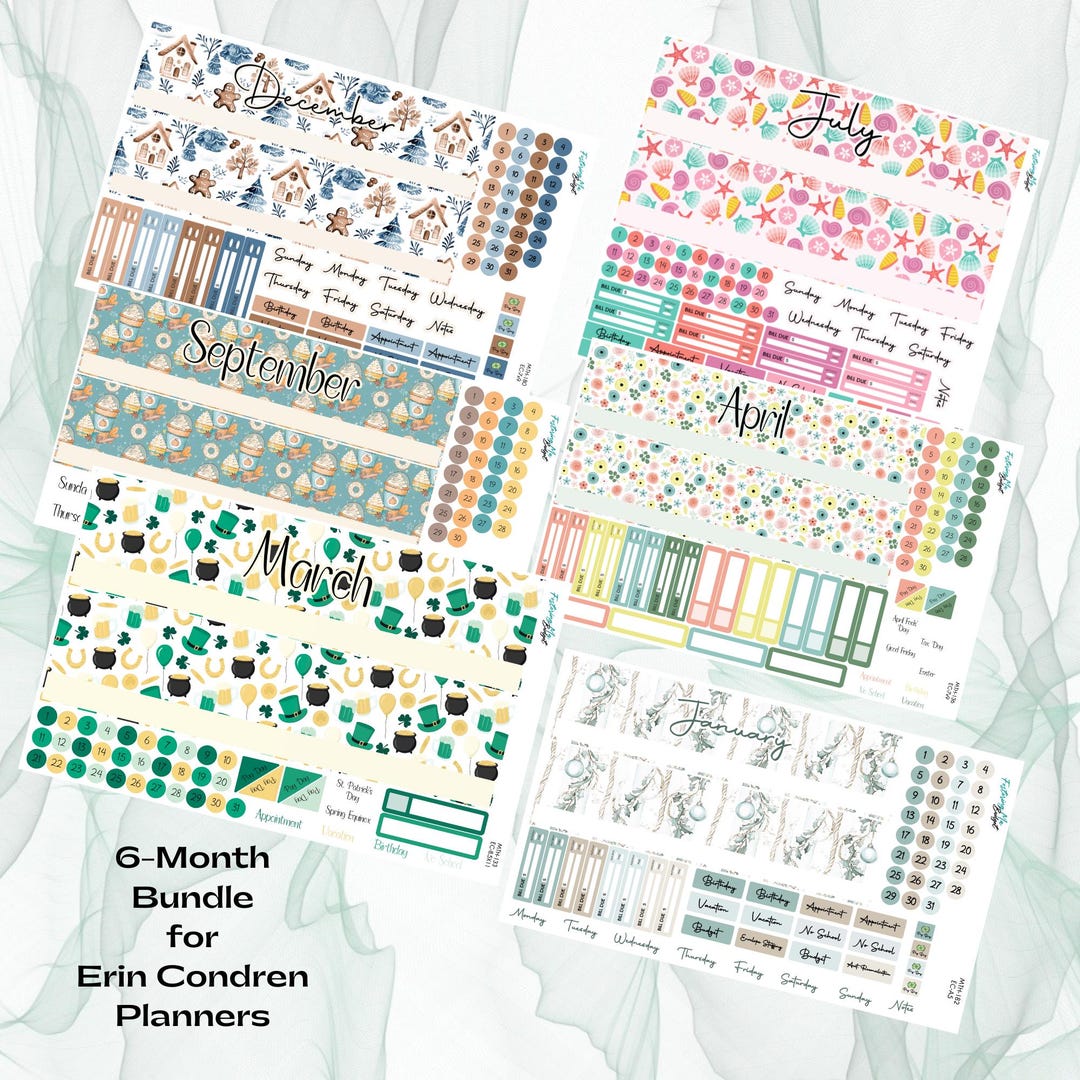 6-month Bundle - Erin Condren - Life Planner and Monthly Planner ...