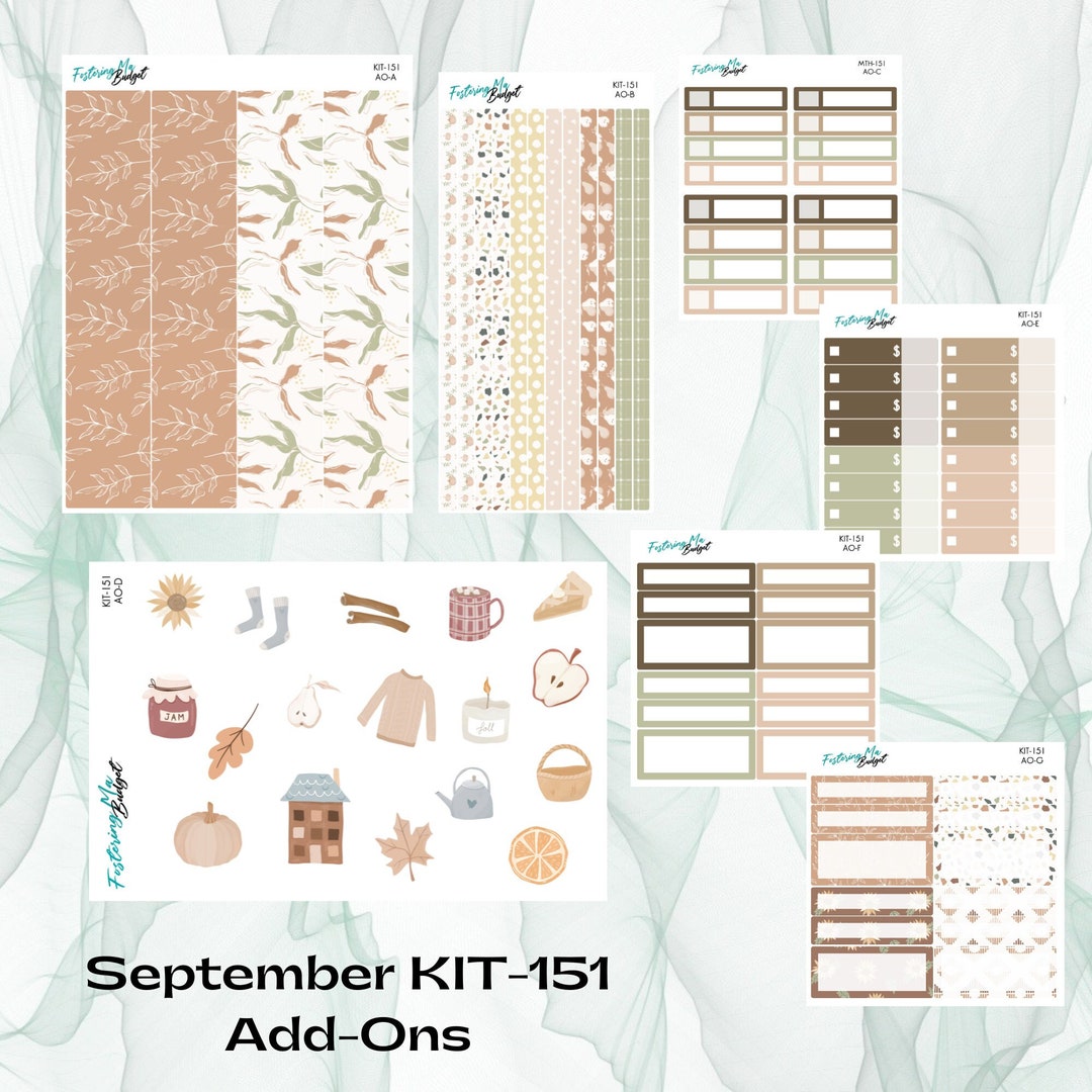 KIT-151 - Add-ons - Boho Autumn Kit Planner Stickers - Etsy