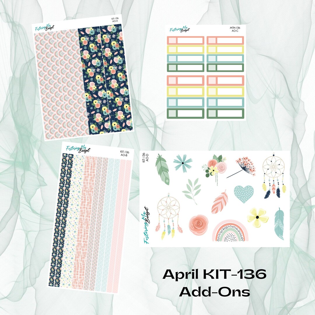 KIT-136 - Add-ons - Flower Power Kit Planner Stickers - Etsy