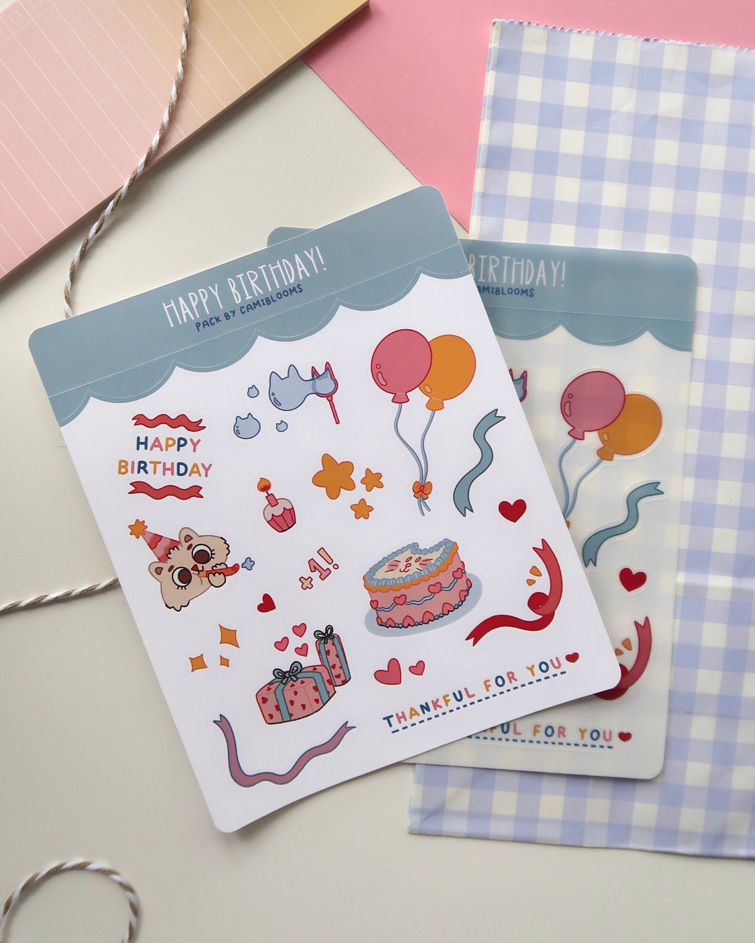 Happy Birthday Sticker Sheet Cute Planner, Scrapbook & Bullet Journal ...