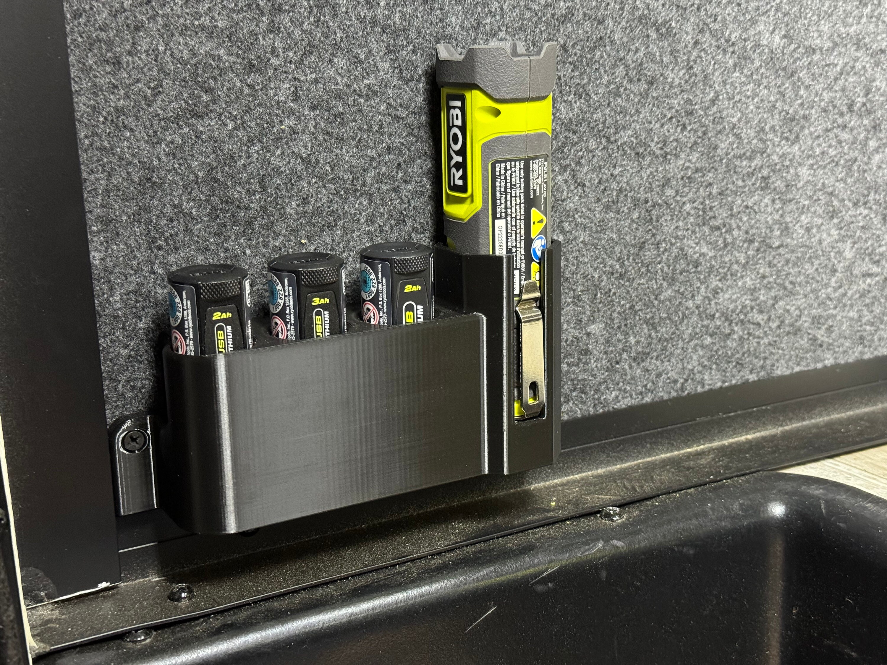 Ryobi USB Lithium Flashlight Wall Mount With 3X Battery Slots - Etsy