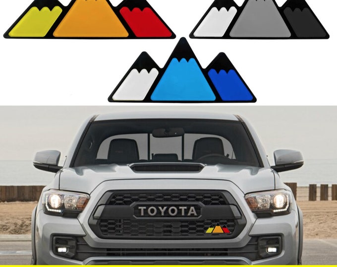 Tri-color Grille Badge Emblem Decoration Accessories Car Truck Label ...