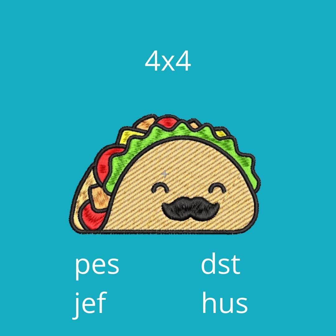 Taco- Embroidery Design Pattern- Embroidery Machine Design Instant ...
