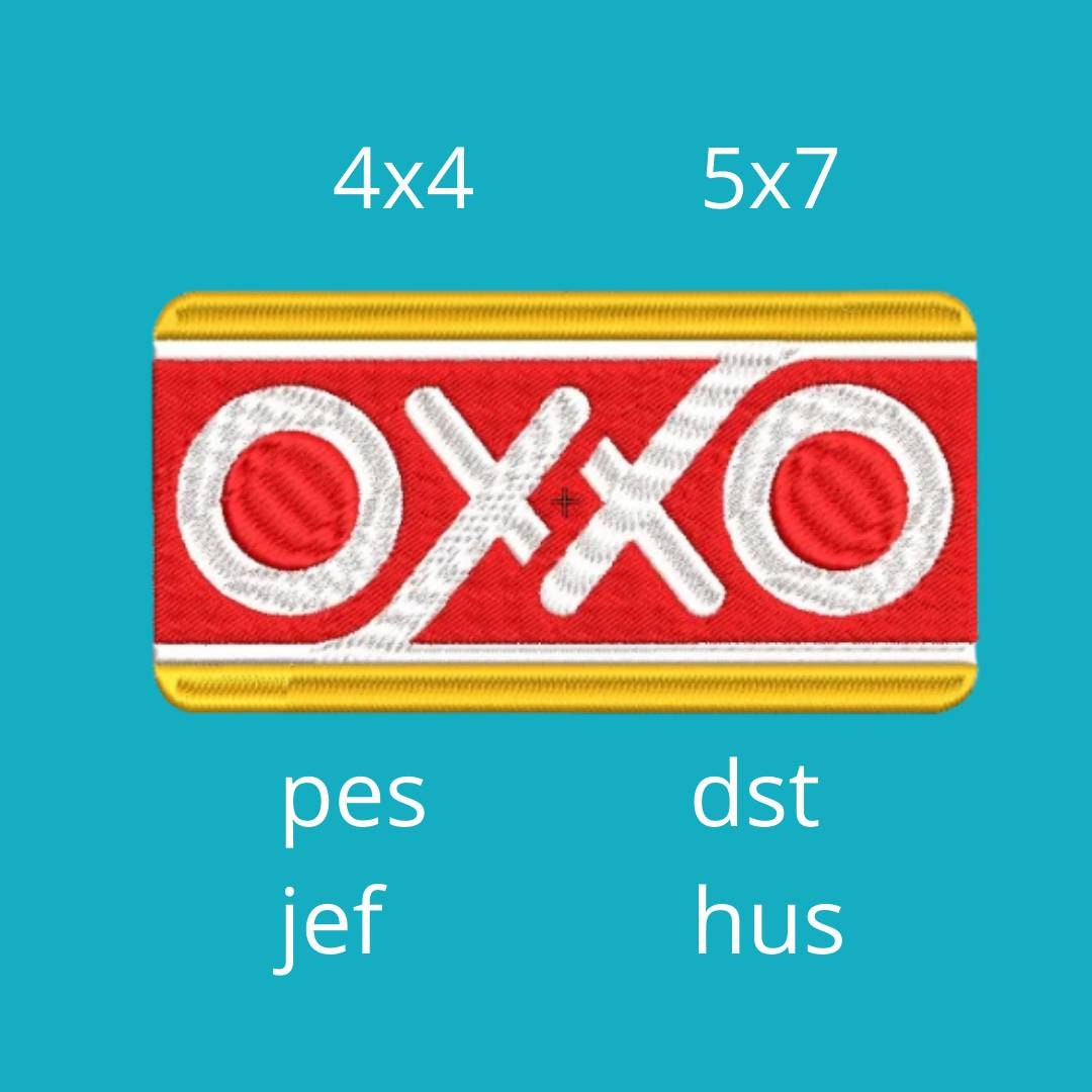 Oxxo Store Logo-embroidery Design Pattern-three Sizes-design for ...