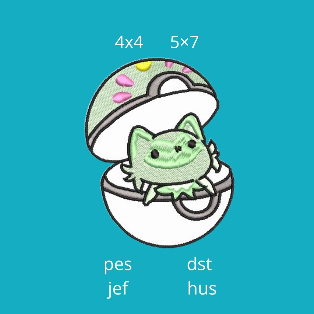 Pokémon Sprigatito - Embroidery Design Pattern - Two Sizes - Instant ...