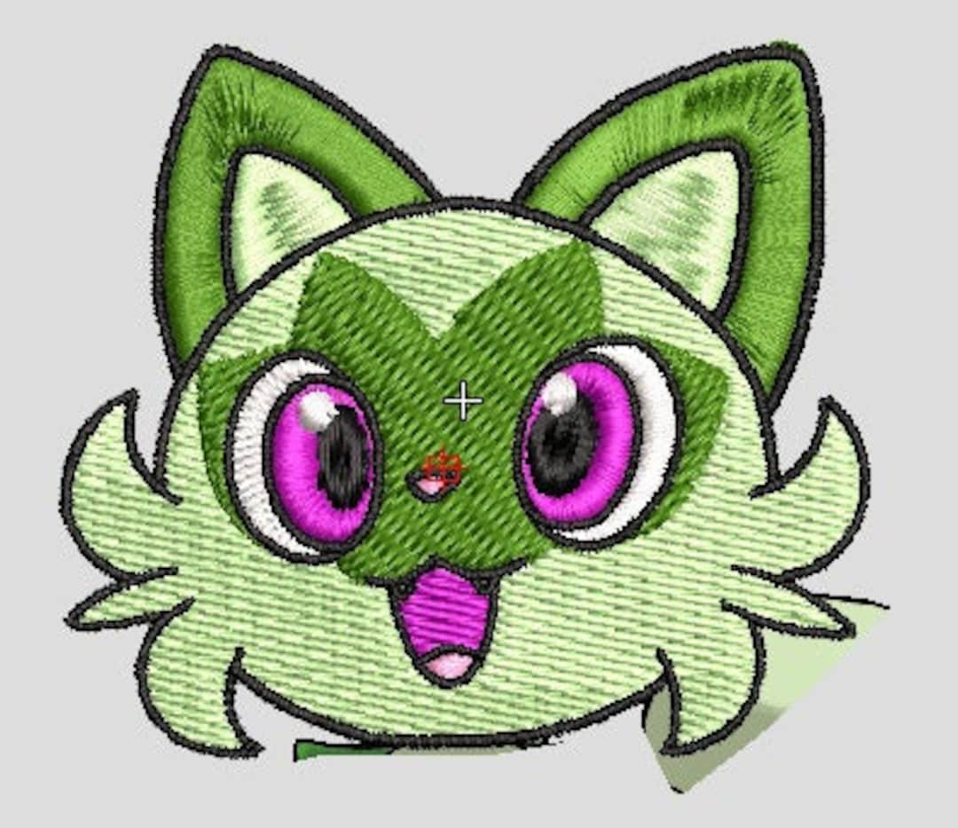 Pokémon Sprigatito- Embroidery Design Pattern- Design for Embroidery ...