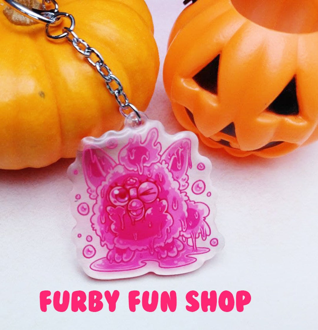 Pink Slime Furby Acrylic Keychain Charm 2" Inch Translucent - Etsy